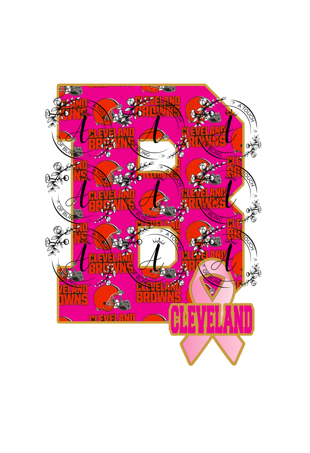 Football Breast Cancer Cleveland (Digital Download) – A Touch of Blanks ...